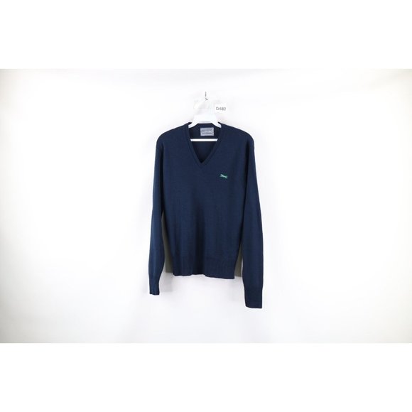 Vintage | Sweaters | Vintage 8s Le Tigre Mens Small Tiger Logo Knit ...